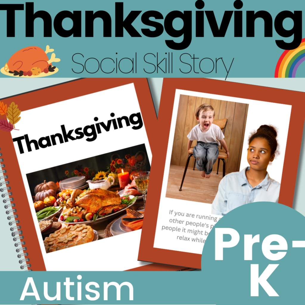 Fall Thanksgiving Preschool Autism Bundle Story Worksheets Vocab & More ...