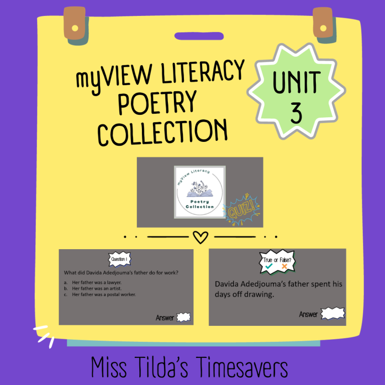Poetry Collection Quiz - myView Literacy 5 (Unit 3) - Made By Teachers