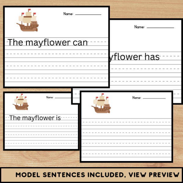 Mayflower Writing & Labeling Activities for Thanksgiving - Made By Teachers