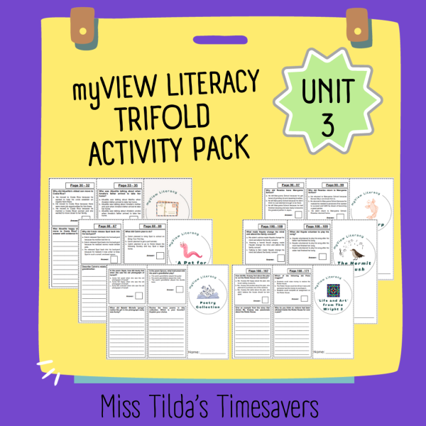 myView Literacy 5 Activity Pack - Unit 3 - Made By Teachers