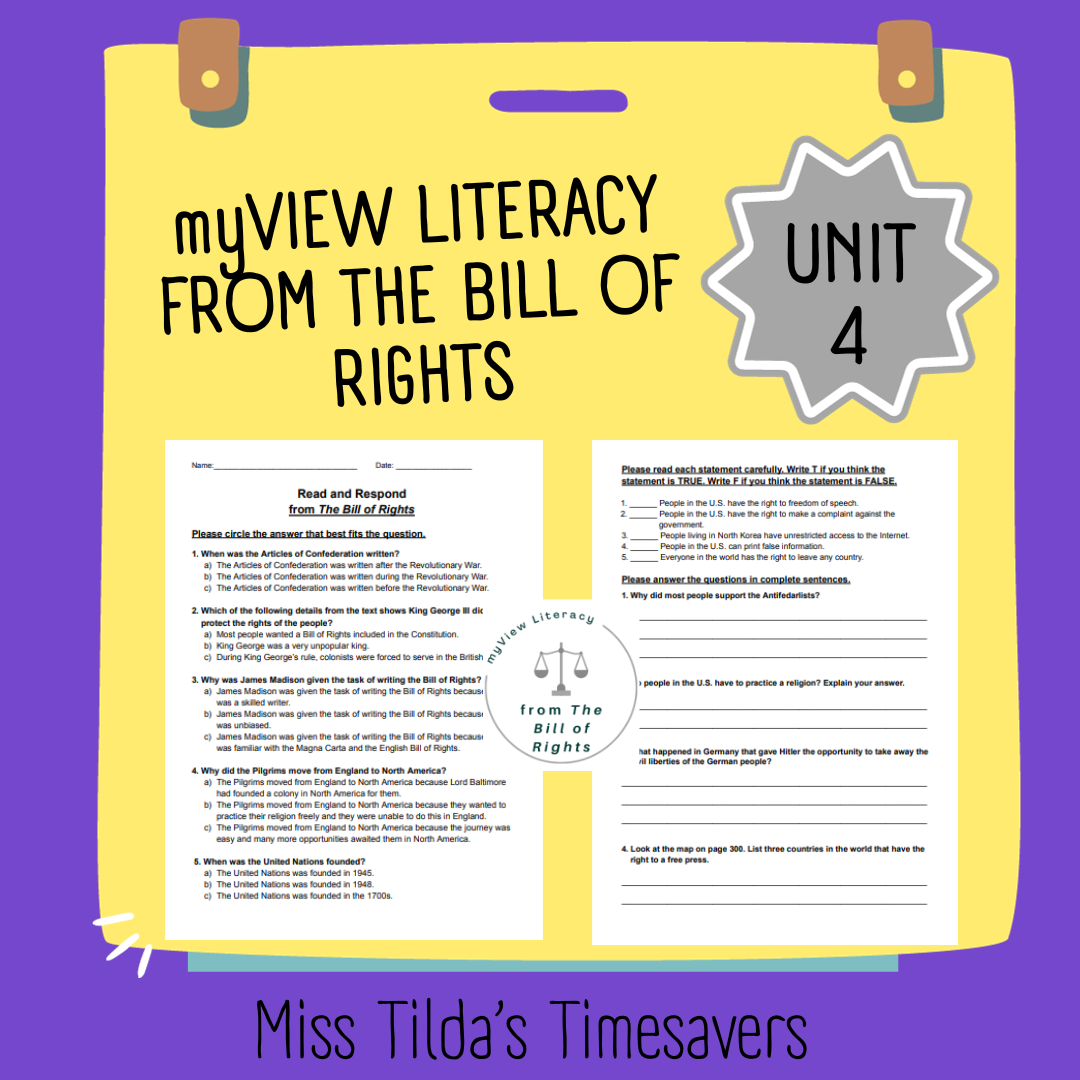 Poetry Collection - Read and Respond myView Literacy 5 (Unit 3) | Made ...