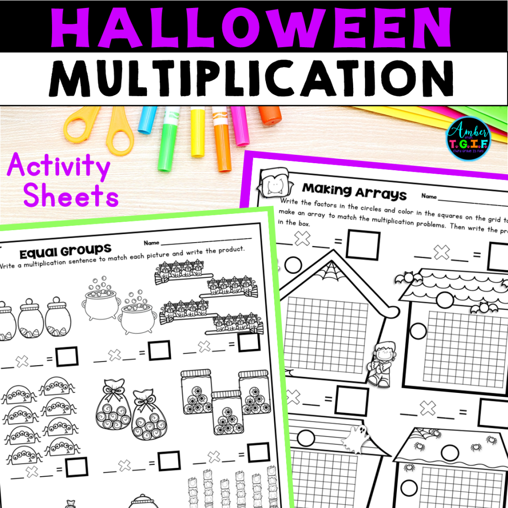 Halloween Multiplication Facts Practice | October Math Activity Sheets ...
