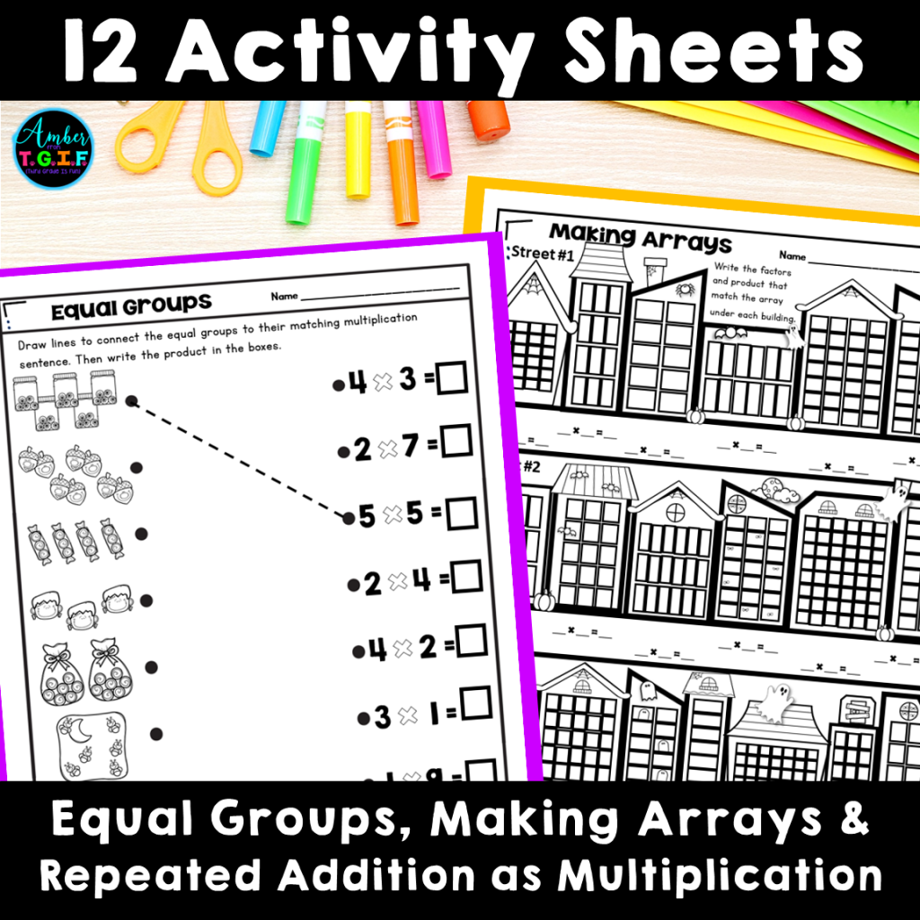 Halloween Multiplication Facts Practice | October Math Activity Sheets ...