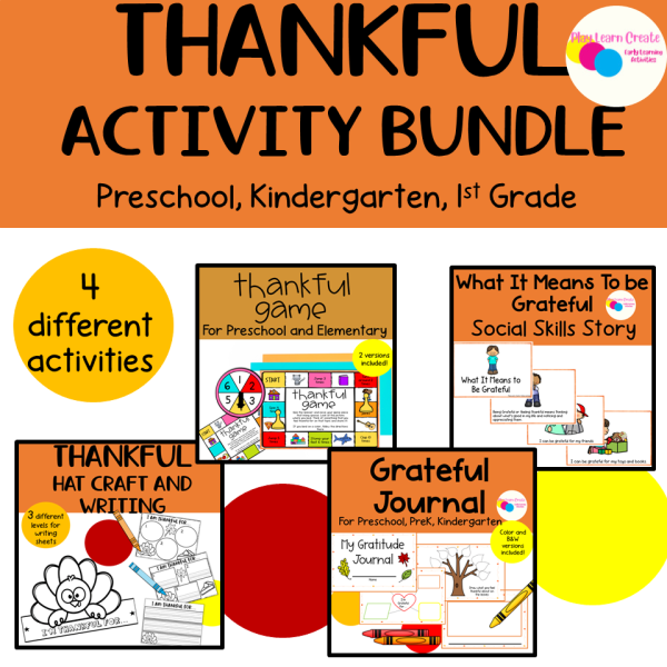 Thankful Thanksgiving Activity Bundle for Preschool, PreK and ...