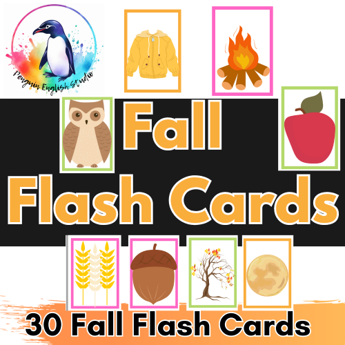 Fall/Autumn Flash Cards | Learning with the Colors of Fall | Made By ...