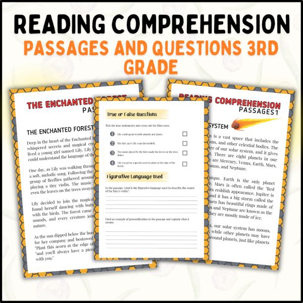 reading comprehension passages and questions 3rd grade - Made By Teachers