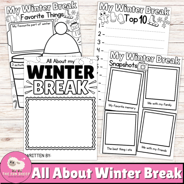 All About Winter Break| Winter Break Writing Reflection and Snapshots ...