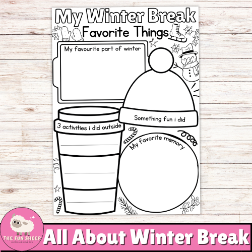 All About Winter Break| Winter Break Writing Reflection and Snapshots ...