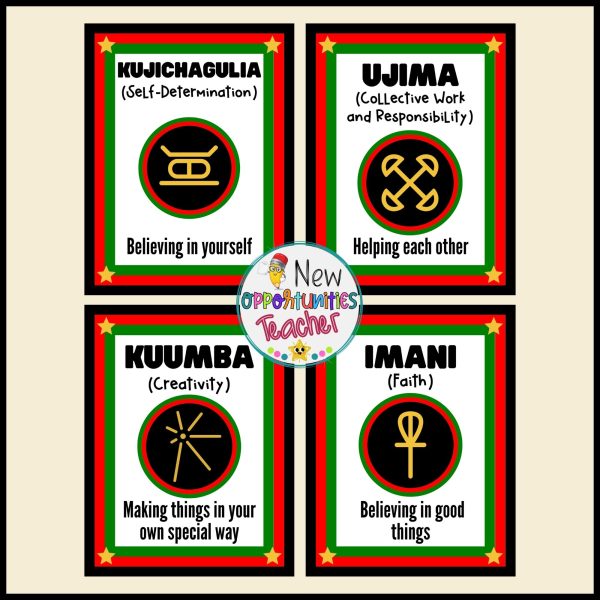 Kwaanza Principals Posters Set of 8 - The 7 Principles of Kwanzaa ...