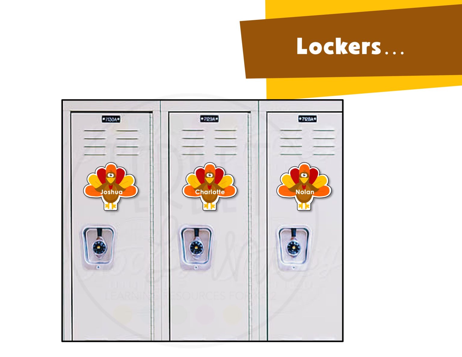 Editable Thanksgiving Cubby Tags | Locker Labels | Made By Teachers