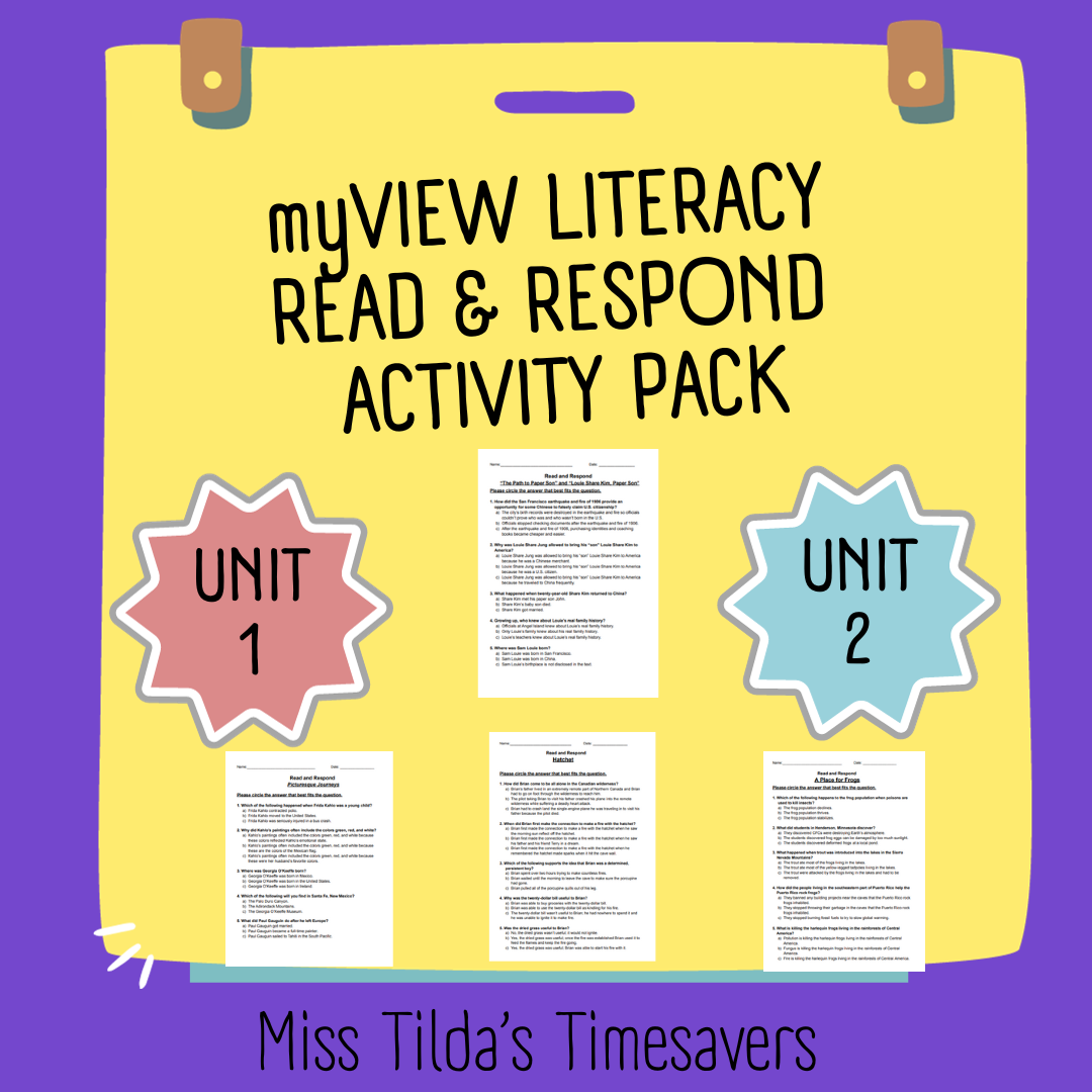"Twins in Space" - Read and Respond myView Literacy 4 - Made By Teachers