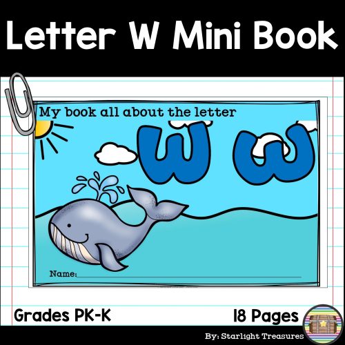 Alphabet Letter of the Week: The Letter W Mini Book - Made By Teachers