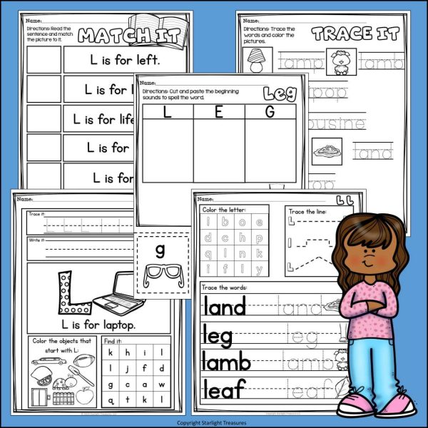 Alphabet Letter of the Week Worksheets for Early Readers - Letter L ...