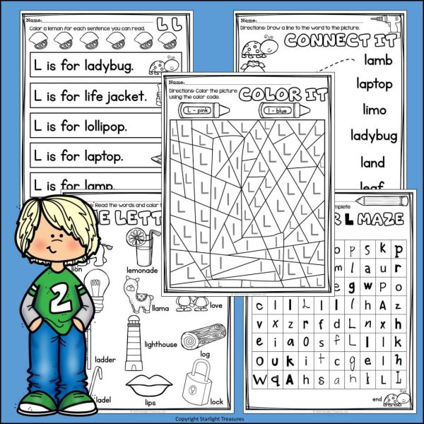 Alphabet Letter of the Week Worksheets for Early Readers - Letter L ...