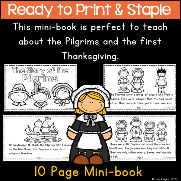 The Story of the Pilgrims Mini-book - Made By Teachers
