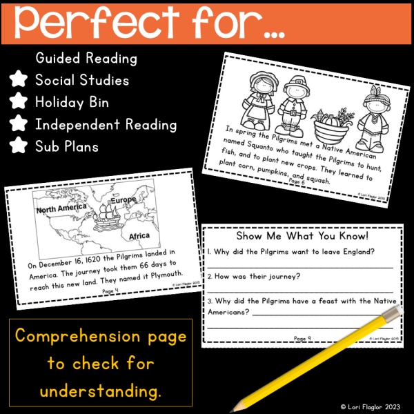 The Story of the Pilgrims Mini-book - Made By Teachers