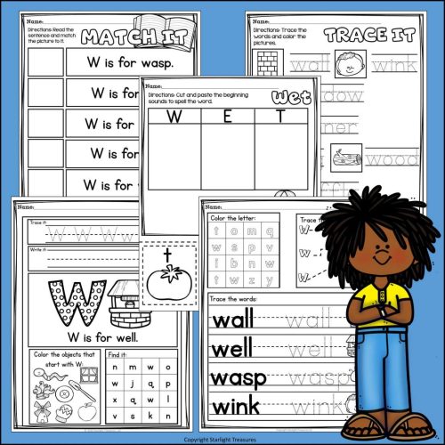 Alphabet Letter of the Week Worksheets for Early Readers - Letter W ...