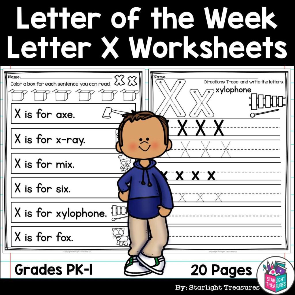 Alphabet Letter of the Week Worksheets for Early Readers - Letter X ...
