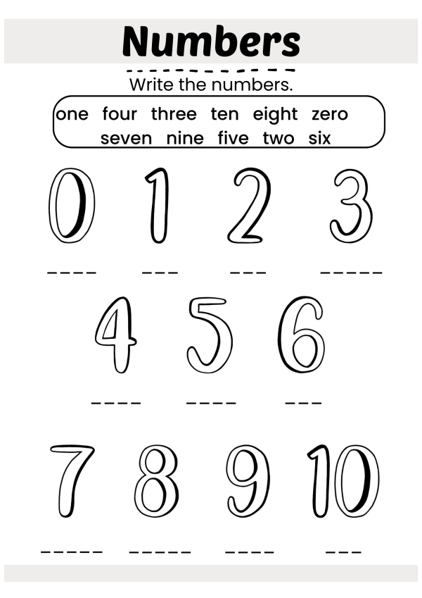 NUMBERS 1-10 TRACE, WRITE, DRAW, AND TEN FRAMES - Made By Teachers