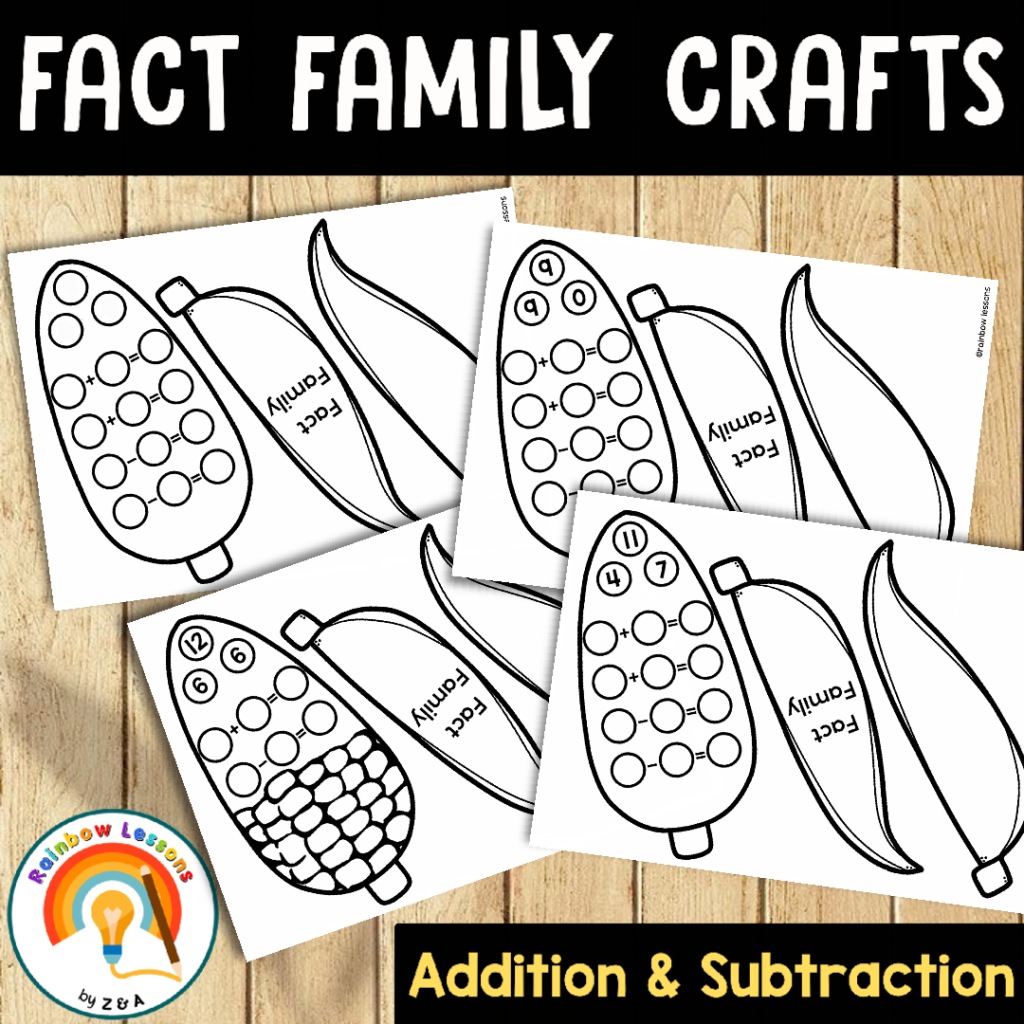 Fact Family Craft | Fact Families Addition and Subtraction | Fact ...