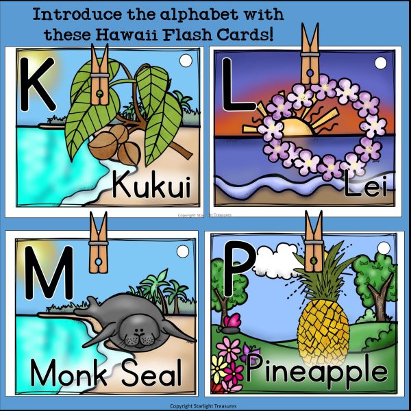 Alphabet Flash Cards for Early Readers - State of Hawaii | Made By Teachers