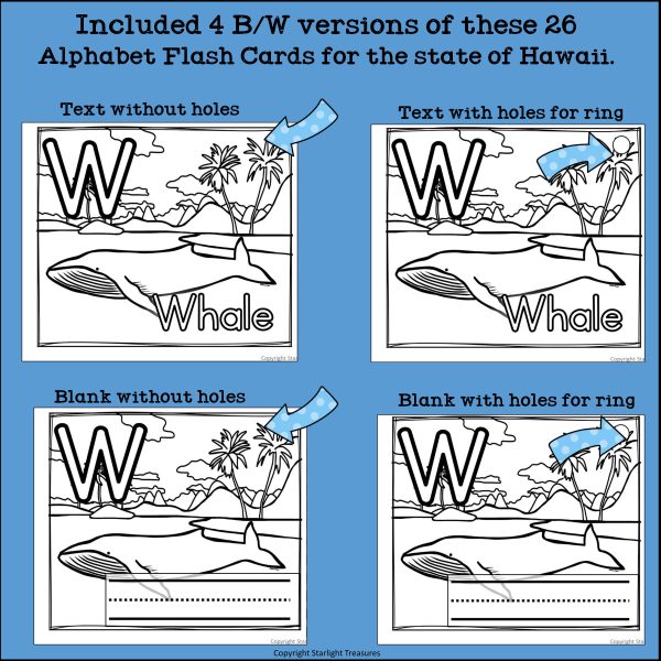 Alphabet Flash Cards for Early Readers - State of Hawaii | Made By Teachers