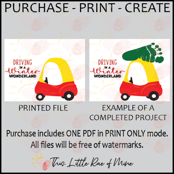Driving in a winter wonderland - footprint - tree - Christmas - car ...