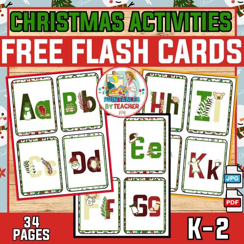 Christmas activities - freebies | Free alphabet flashcards- decor ...