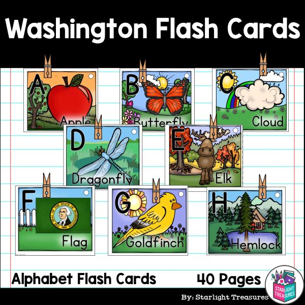 Alphabet Flash Cards for Early Readers - State of Washington | Made By ...