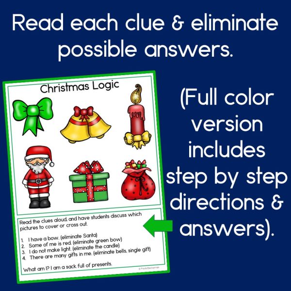 Christmas Math Logic Puzzles | Critical Thinking Enrichment Activities ...