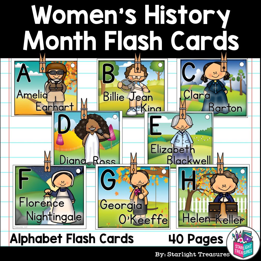 Alphabet Flash Cards for Early Readers - Women's History Month | Made ...