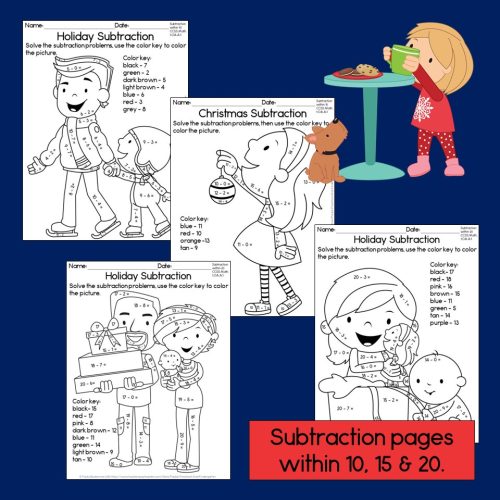 Christmas | Winter Holidays Addition and Subtraction within 20 Math ...