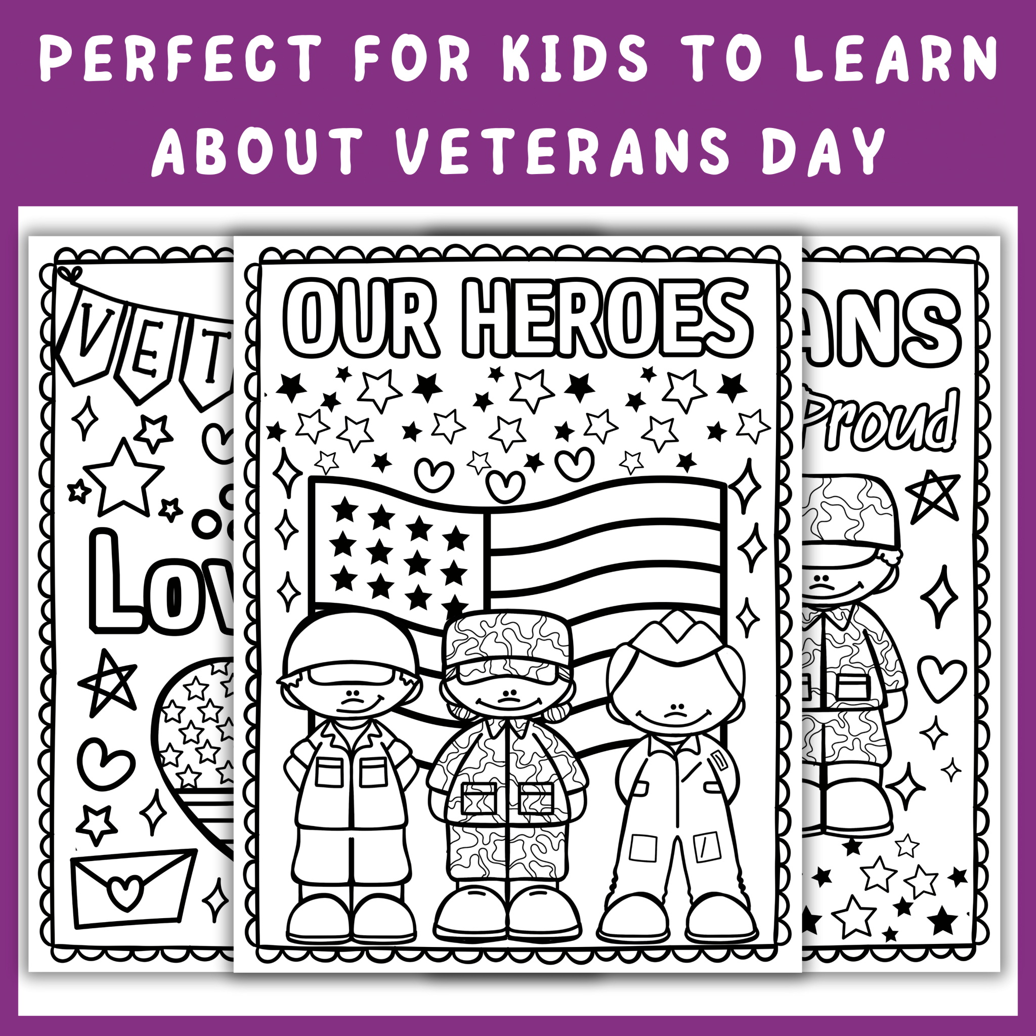 Veterans Day Coloring Pages Sheets | ART ACTIVITY - Made By Teachers