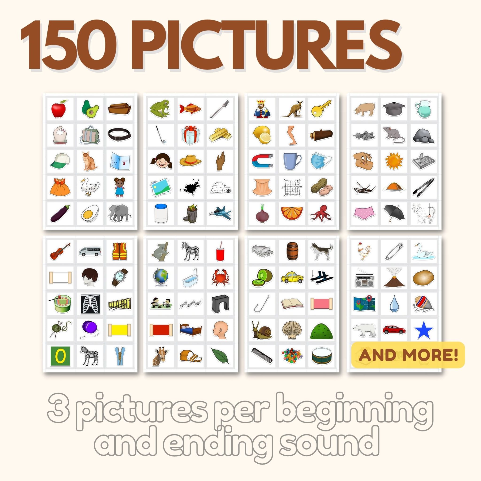 I Spy Sound Game Picture Cards PRINT, DIY Montessori Language Objects ...