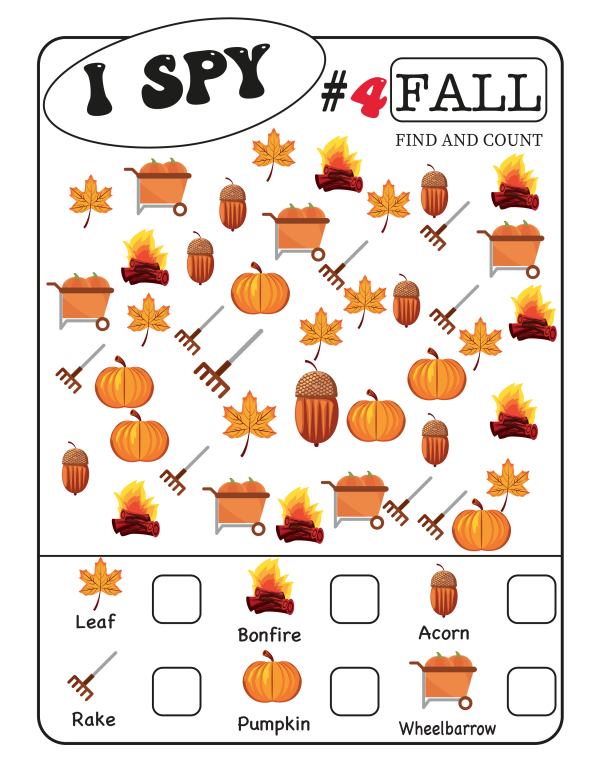 Fall "I Spy" | Autumn Themed Activity Search and Find Early - Made By ...
