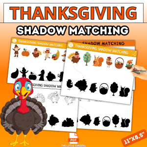 Shadow Matching Thanksgiving Cut & Paste Worksheets | Made By Teachers