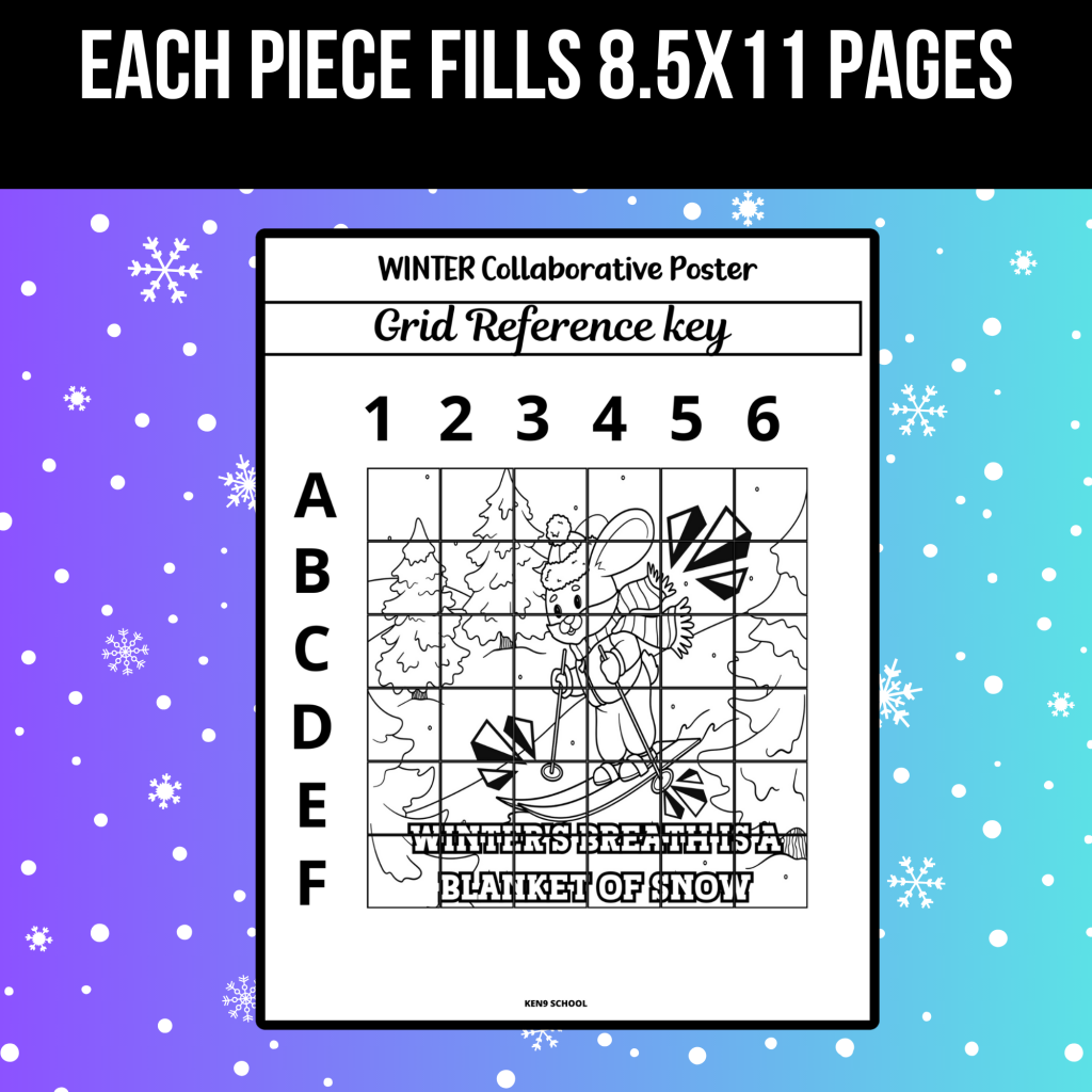 Winter Collaborative Posters Art Coloring Pages-Winter's breath is a ...