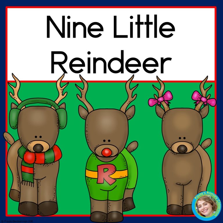 Christmas Counting Book, Nine Little Reindeer | Reading Number Words ...