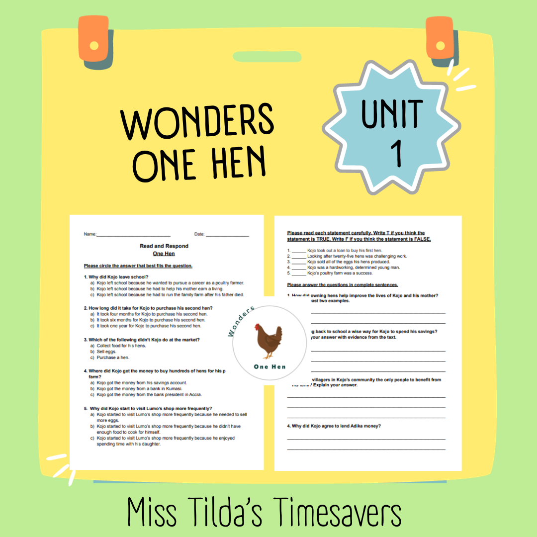 Adelina's Whales - 4th Grade Reading Street | Made By Teachers