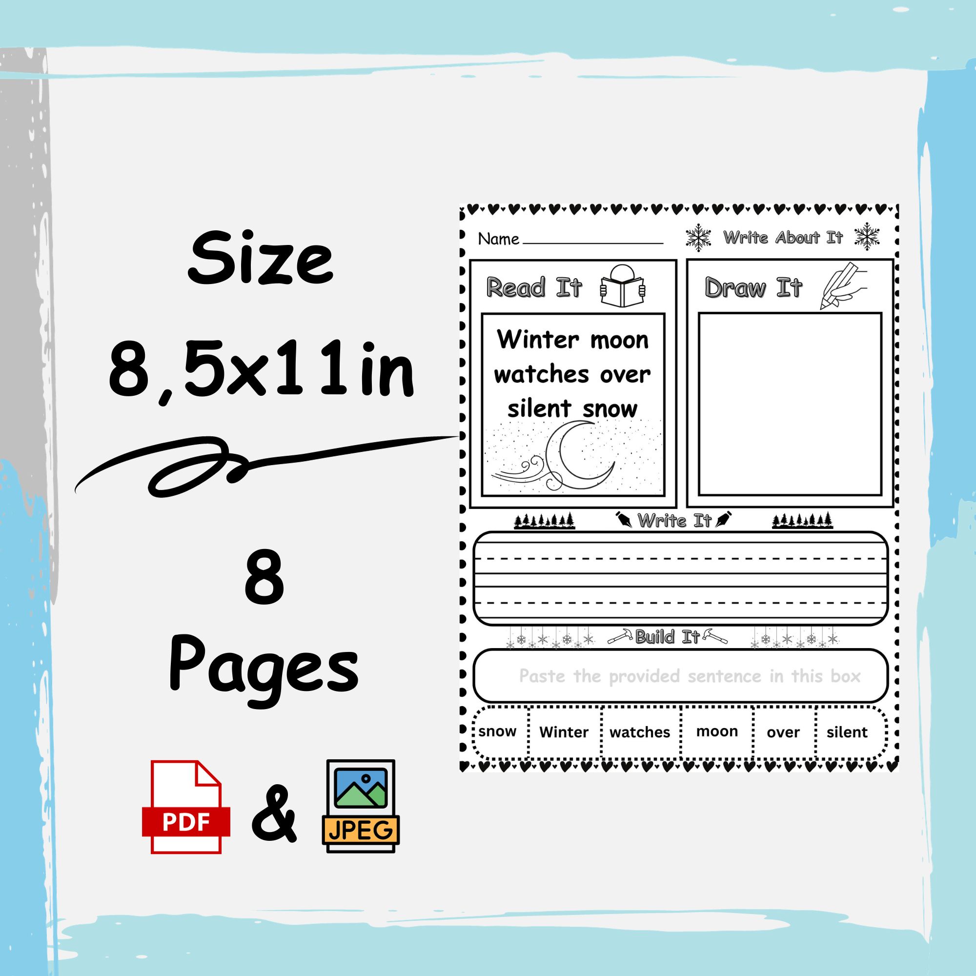 Winter Sentence Builder pack: Kid-Friendly Language & Art | Made By ...