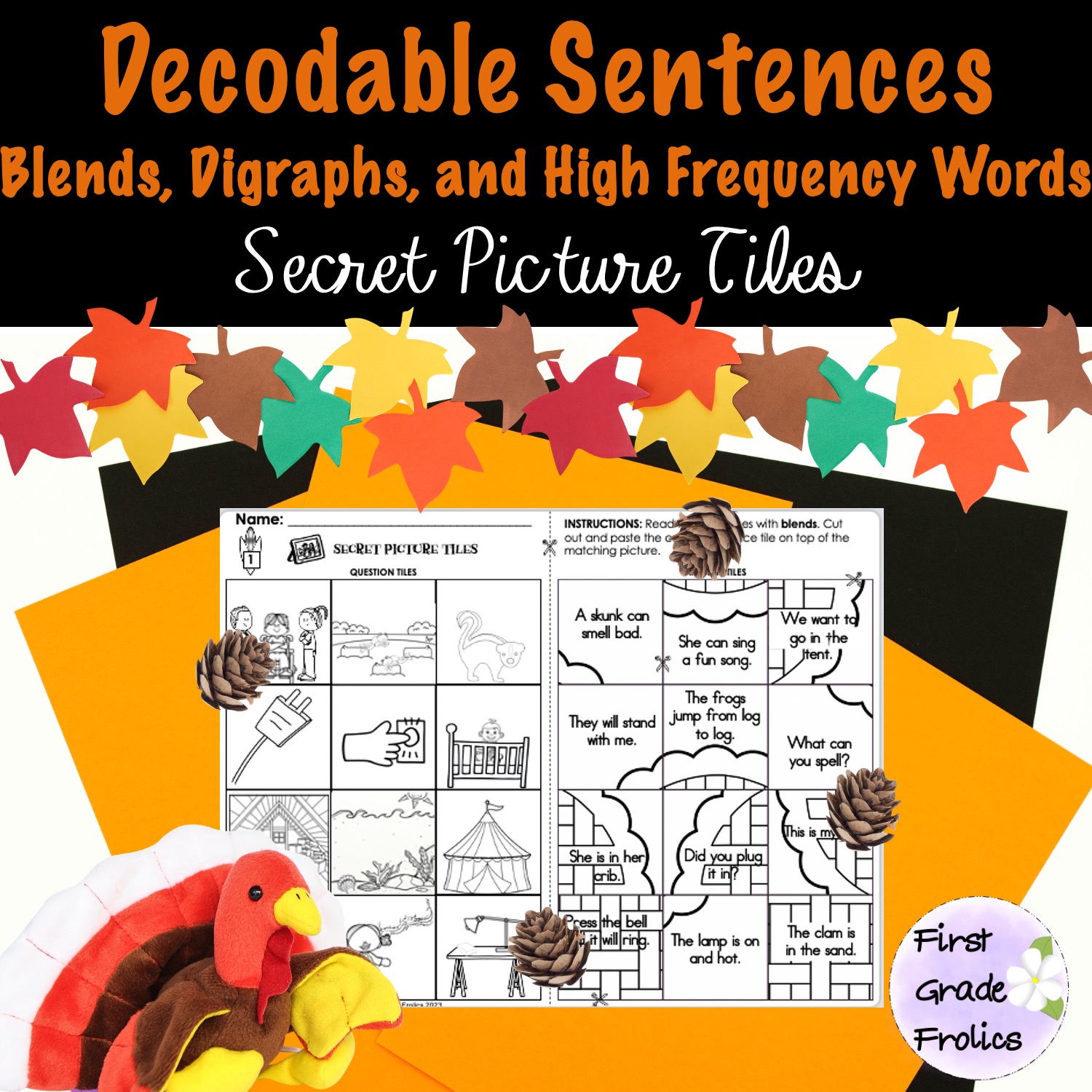 Decodable Sentences Phonics Skills and High Frequency Words Secret ...