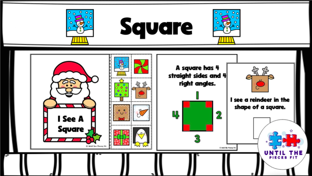 Simple Shapes Christmas Adapted Books | Made By Teachers