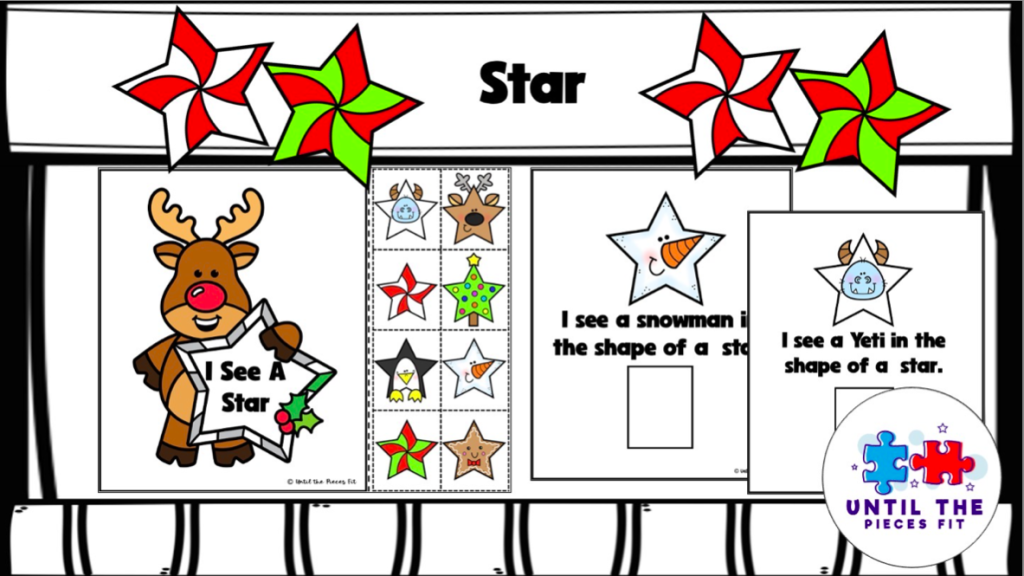 Simple Shapes Christmas Adapted Books | Made By Teachers