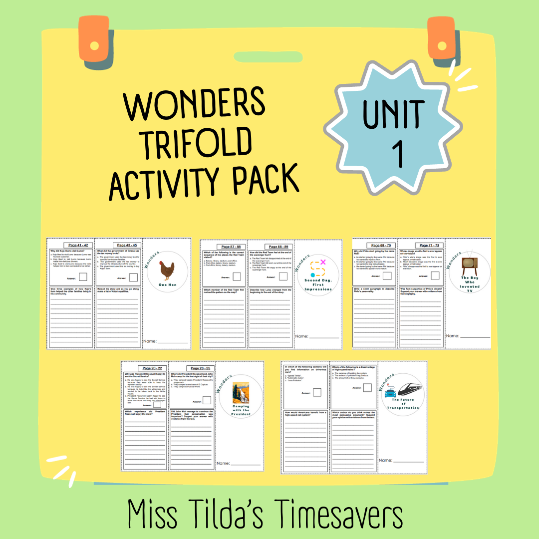 Grade 4 Journeys (Units 1 - 5) - Read and Respond Activity Pack - Made ...