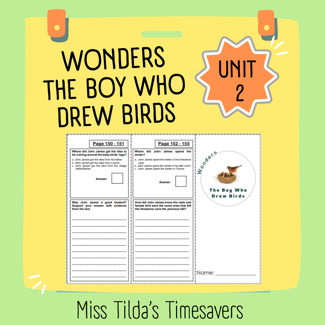 Grade 4 Wonders Unit 2 Review Assessments Bundle | Made By Teachers