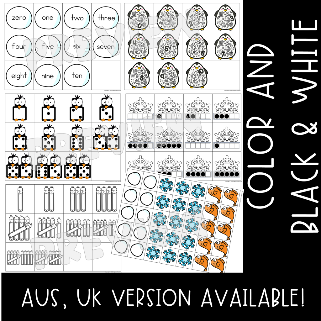 Winter Number & Winter Letter Mats BUNDLE Winter Counting Winter ...