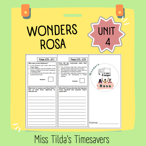 Rosa - Grade 5 Wonders - Made By Teachers
