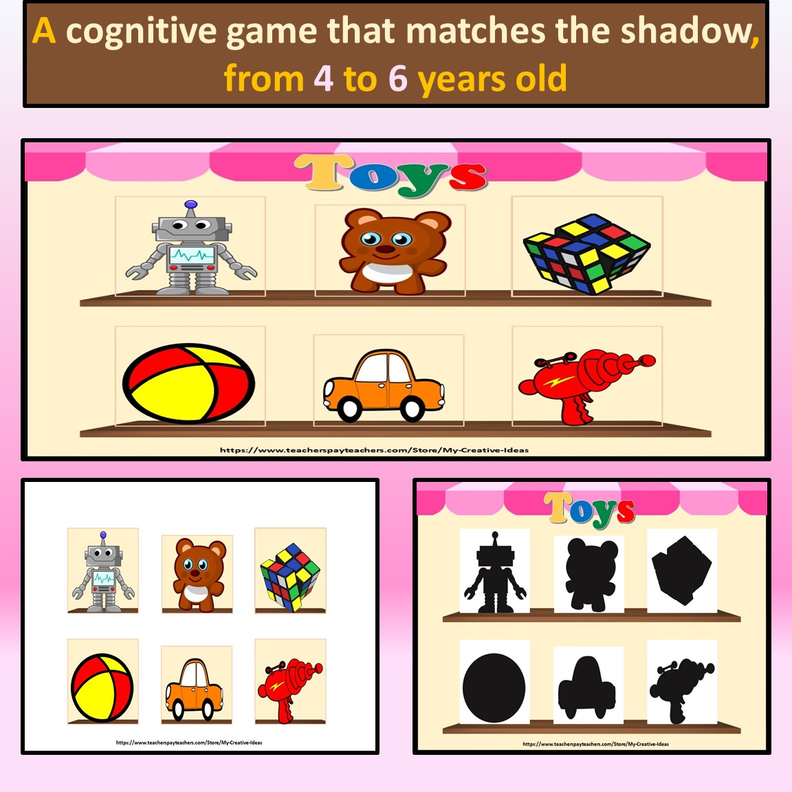 Edit Product: Cognitive game matching directions with color matching ...