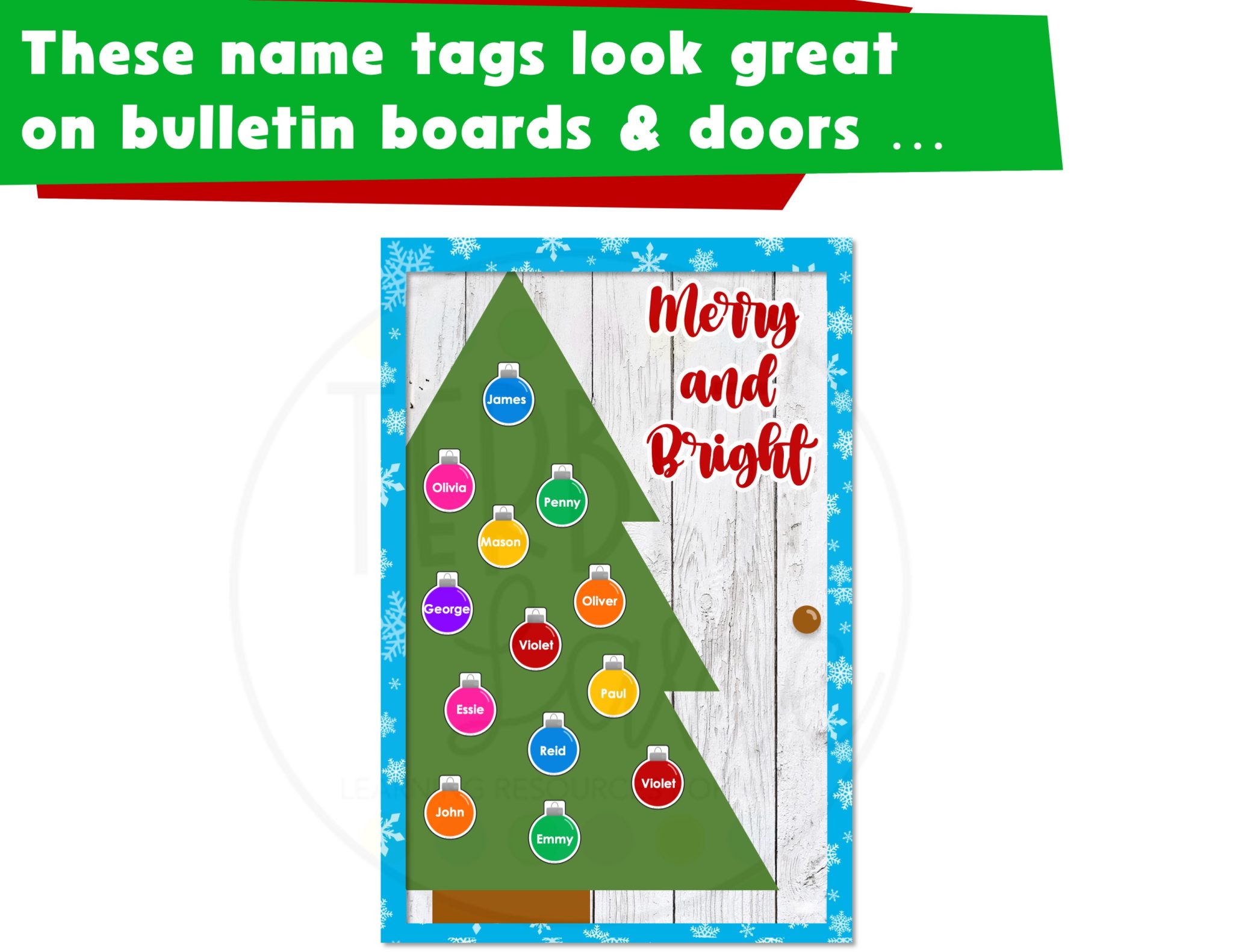 Editable Christmas Ornament Cubby Tags | Locker Labels - Made By Teachers