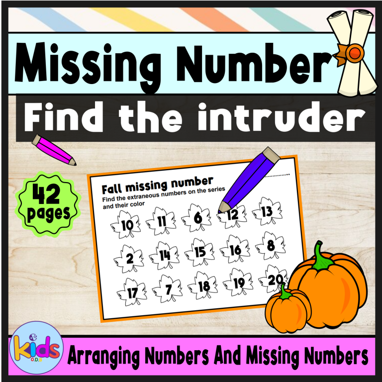 fall theme, Counting to 20, arranging numbers and missing numbers from ...